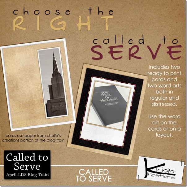 Krisi's Kreations: LDS "Called to Serve" Blog Train